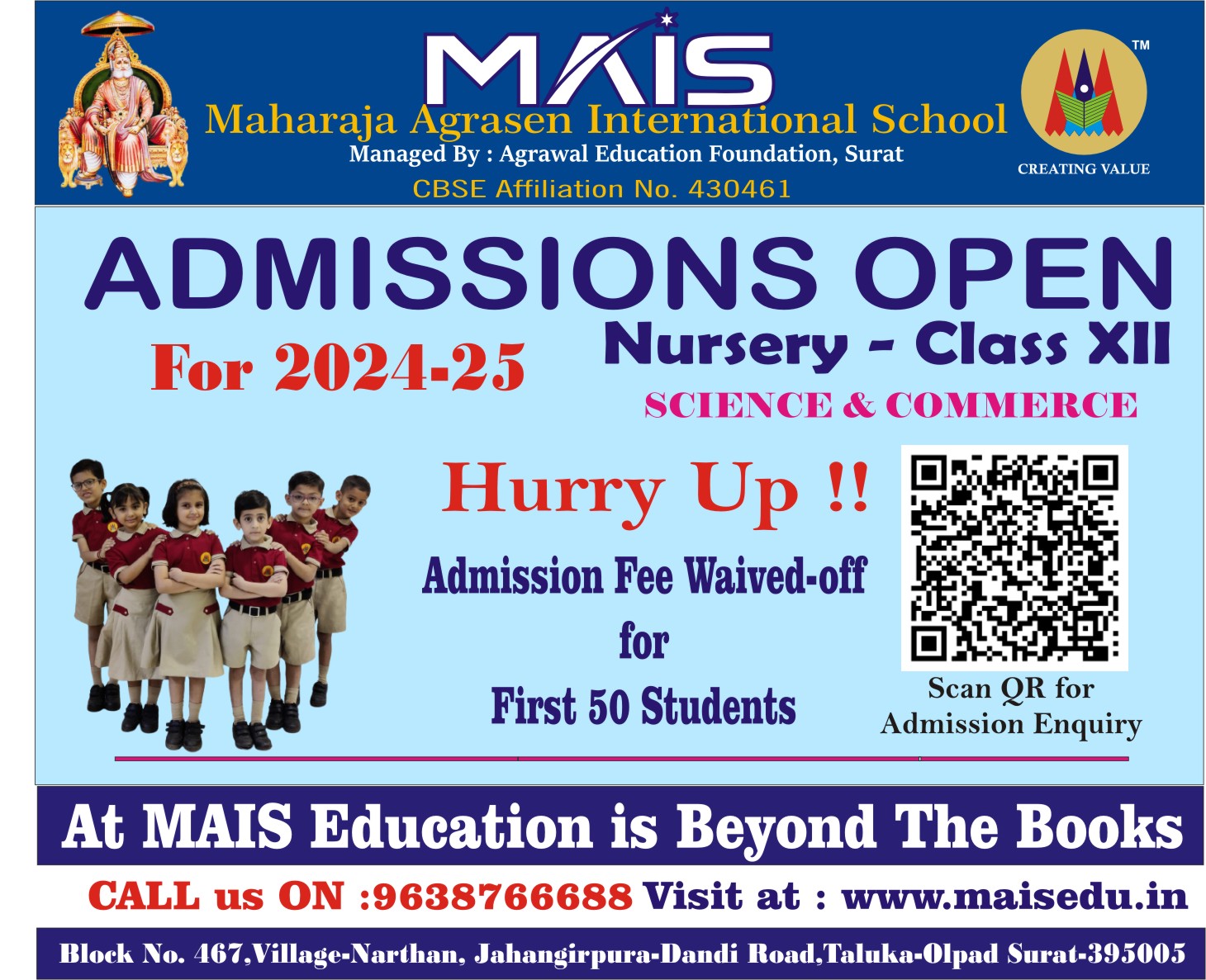 Admission Procedure - Maharaja Agrasen International School